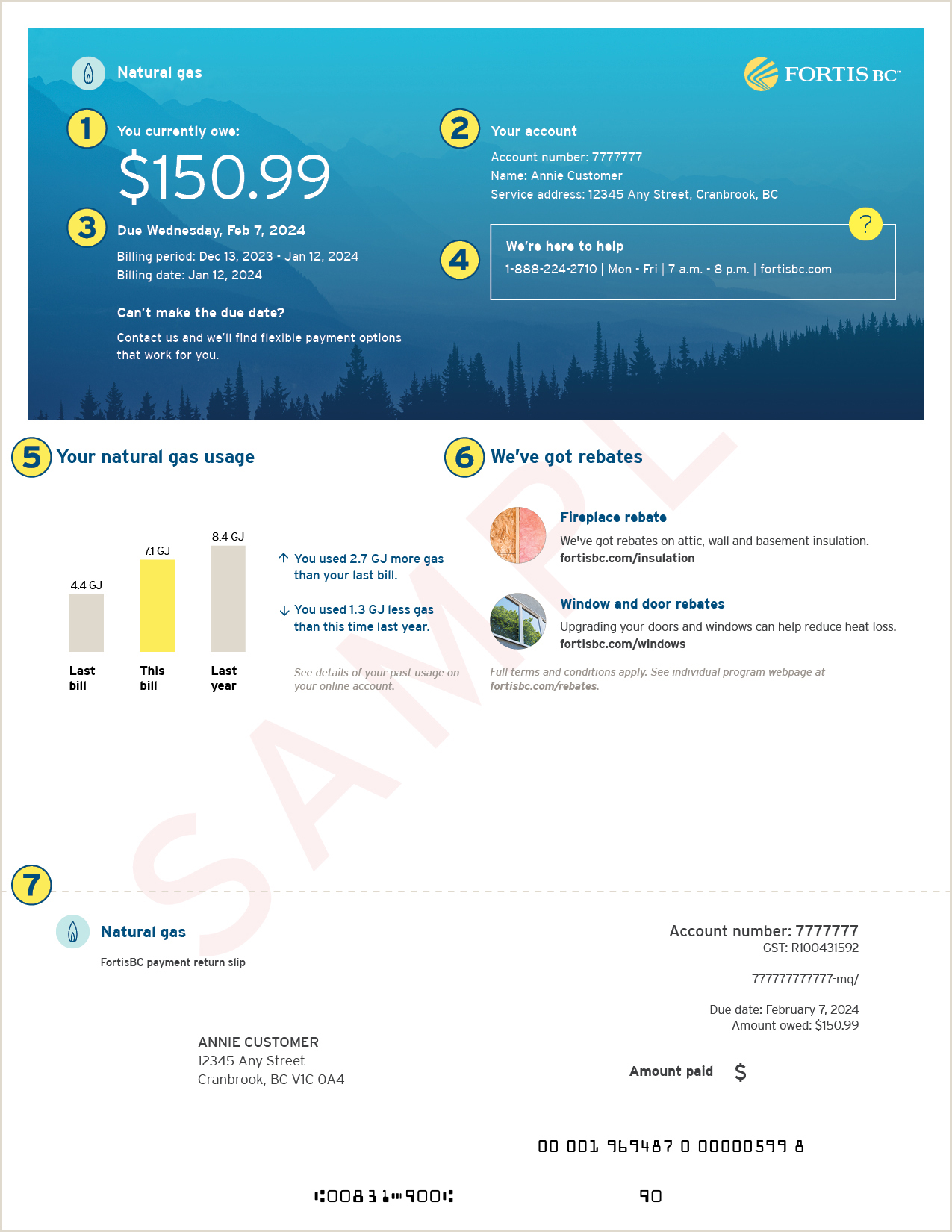 Your Customer Choice Natural Gas Bill | FortisBC